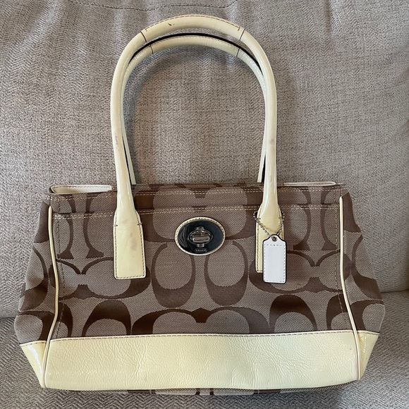 Coach | Bags | Coach Madeline Monogram Signature Satchel Purse | Poshmark